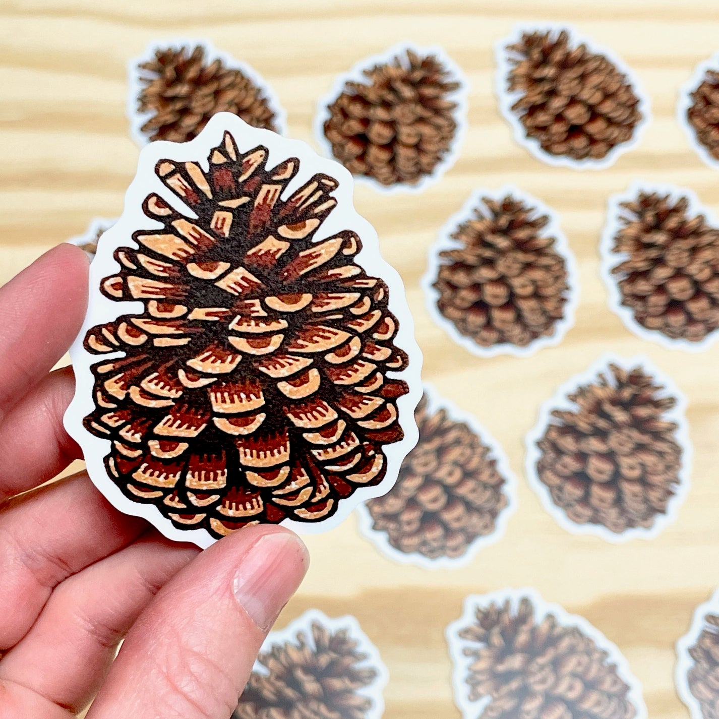 Lemuette | Vinyl Pinecone Sticker
